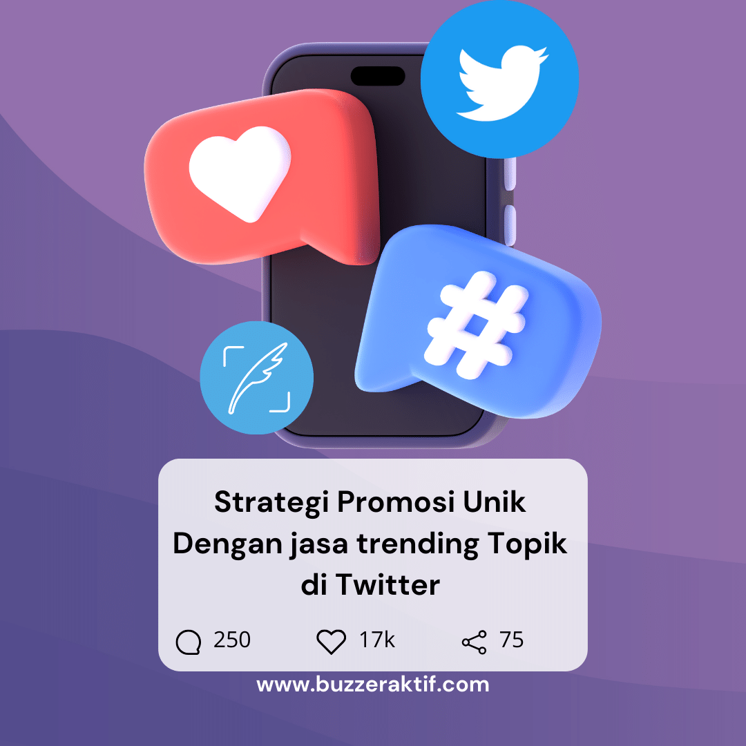 Strategi Promosi Unik Dengan jasa trending Topik di Twitter